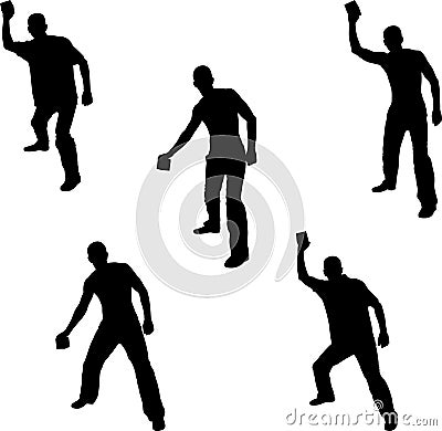 Man Throwing Vector Illustration | CartoonDealer.com #210412998