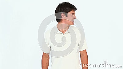 Man Turning His Head Back and Forth Stock Footage - Video of shot ...