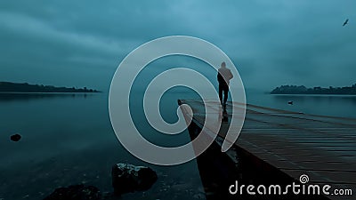 Man Walking in the Fog at Dawn - 5K Stock Video - Video of alpi ...