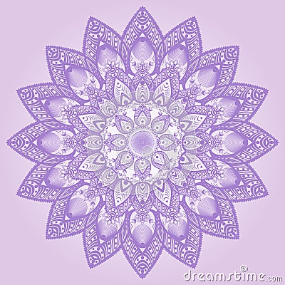 Mandala violet illustration de vecteur. Image du décoration - 78721809