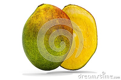 Mango, Cross-section. 3d Rendering With Realistic Texture Stock ...