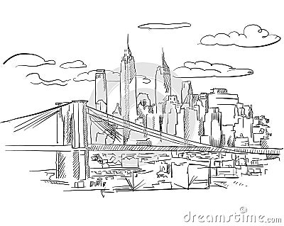 Brooklyn Skyline Coloring Coloring Pages