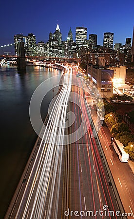 Manhattan Highway Traffic Royalty Free Stock Image - Image: 3526016