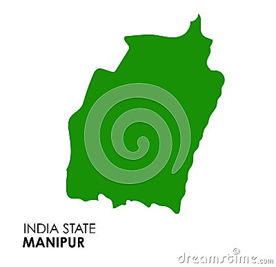 Manipur Map Of Indian State. Manipur Map Vector Illustration. Manipur ...