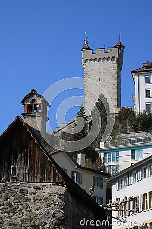 Mannliturm, Maennliturm. One Of The Towers Of The Musegg Wall, Lucerne ...