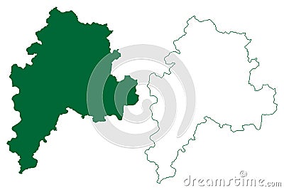 Mansa District Punjab State, Republic Of India Map Vector Illustration ...