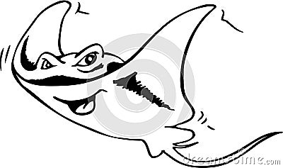 Manta Ray Cartoon Vector Illustration | CartoonDealer.com #137692903