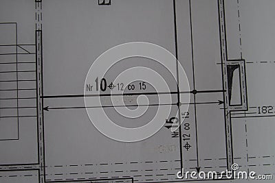 Manual Technical Drawing Made With A Pencil On Tracing Paper Royalty ...