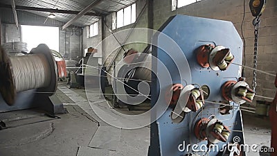 Manufacture of power cable stock video. Video of plant - 101411747