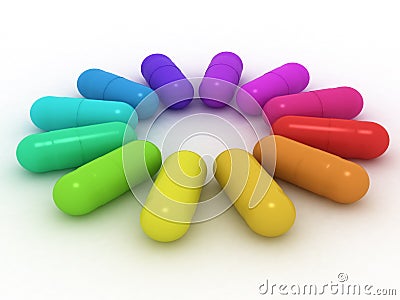 Many-coloured Capsules Royalty-Free Stock Photo | CartoonDealer.com ...