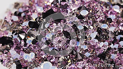 Many Dark Purple Diamond Stones Background, Loop Ready Stock Footage ...