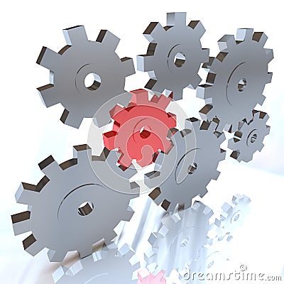Broken Machine - One Gear Falls Out Stock Illustration - Illustration ...