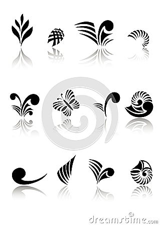 Maori Koru Design Elements Set Cartoon Vector | CartoonDealer.com #22713157