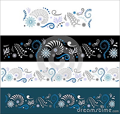 Maori Koru Seamless Border Cartoon Vector | CartoonDealer.com #35529477