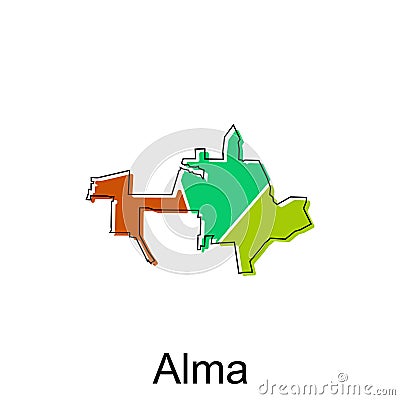 Map Of Alma Vector Design Country Of Georgia, World Map Country Vector ...