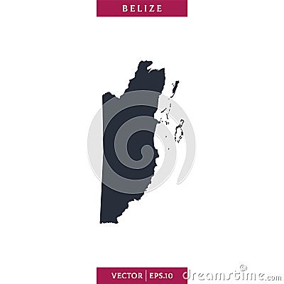 Belize Map. High Detailed Map Vector In White Background. Editable ...