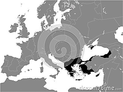 Map Of Byzantine Empire Year 1190 Vector Illustration | CartoonDealer ...