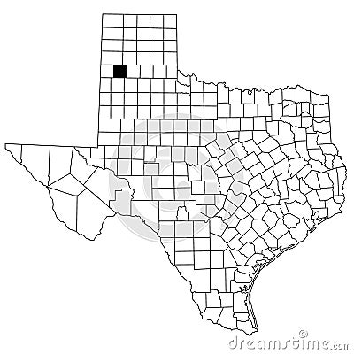 Map Of Castro County In Texas State On White Background. Single County ...