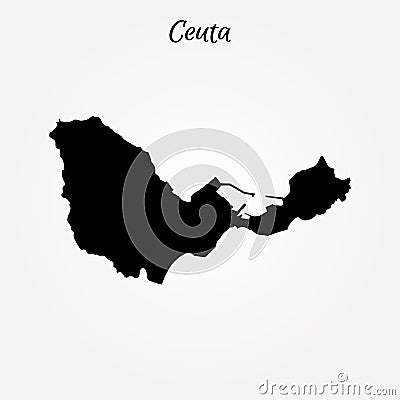 Map Of Ceuta. Vector Illustration. World Map Royalty-Free Cartoon ...