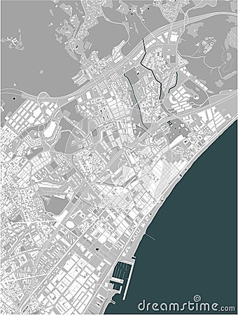 Map Of The City Of Badalona, Spain Vector Illustration | CartoonDealer ...