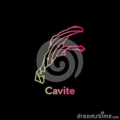 Map City Of Cavite. Vector Map Of The Philippines Country. Borders Of ...