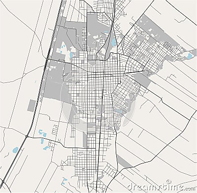 Map Of The City Of Las Piedras, La Paz, Uruguay Royalty-Free Stock ...