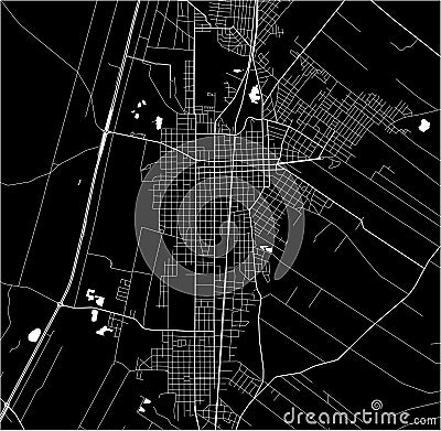 Map Of The City Of Las Piedras, La Paz, Uruguay Vector Illustration ...