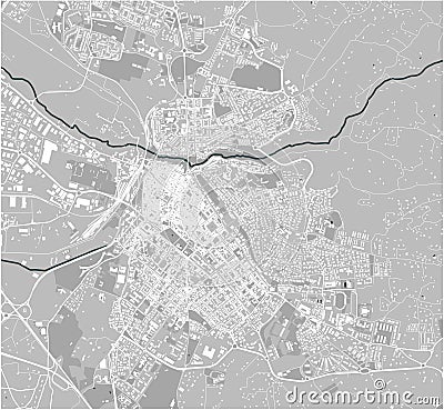 Map Of The City Of Sassari, Italy Vector Illustration | CartoonDealer ...