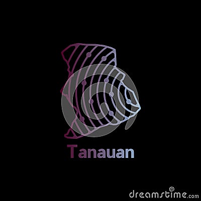 Map City Of Tanauan. Vector Map Of The Philippines Country. Borders Of ...