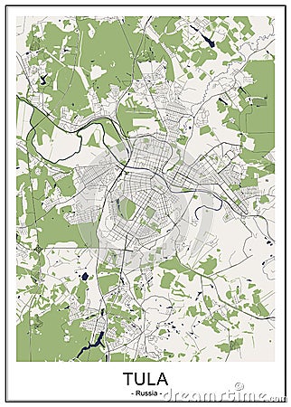 Map Of The City Of Tula, Russia Royalty-Free Stock Photo ...