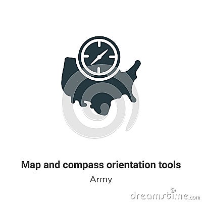 Map And Compass Orientation Tools Vector Icon On White Background. Flat ...