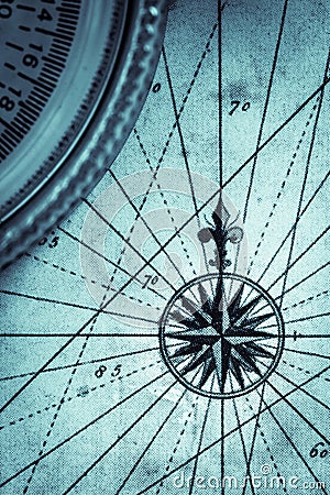 Map And Compass Portrait Format Stock Photo | CartoonDealer.com #39217962