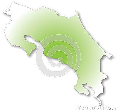 Map Of Costa Rica Cartoon Vector | CartoonDealer.com #931927