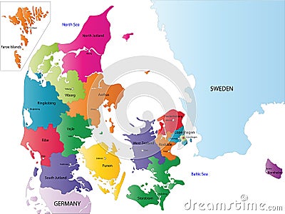 Map Of Denmark Stock Photo - Image: 6263600