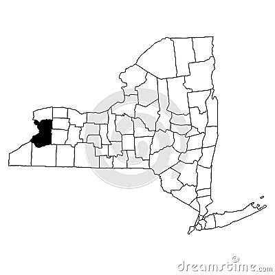 Map Of Erie County In New York State On White Background. Single County ...