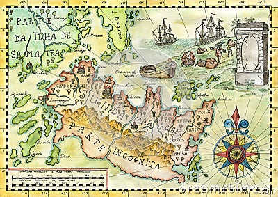 Map Of The Fantasy World 1 Stock Illustration - Image: 39487811