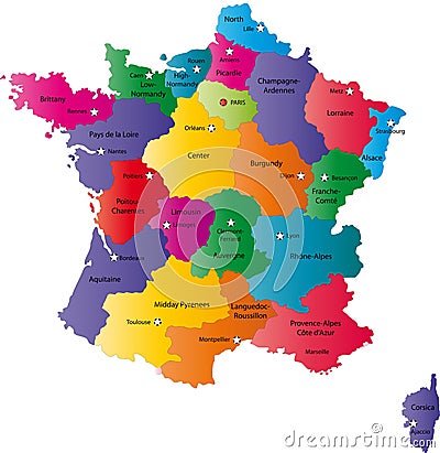 Map Of France Royalty Free Stock Image - Image: 6085946