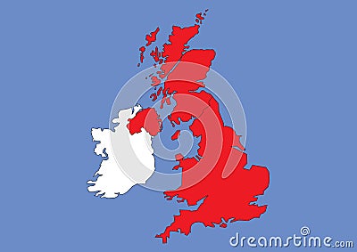 Map Of Great Britain And Ireland Royalty Free Stock Image - Image: 9210456