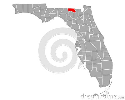 Map Of Hamilton In Florida Vector Illustration | CartoonDealer.com ...