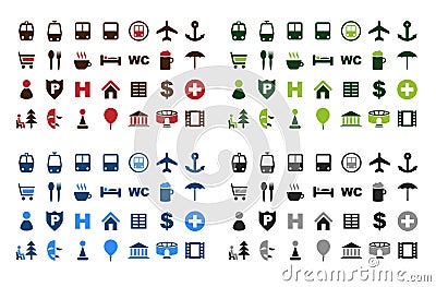 Map Icons Set Stock Photography - Image: 23976912