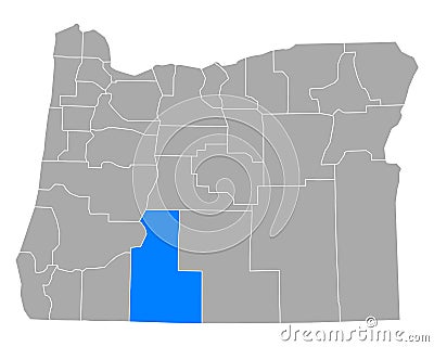 Map Of Klamath In Oregon Cartoon Vector | CartoonDealer.com #183940625