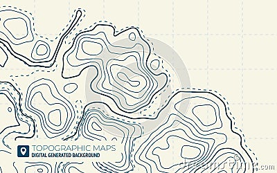 Map Line Of Topography. Cartoon Vector | CartoonDealer.com #198946011