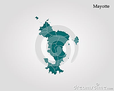 Map Of Mayotte. Vector Illustration. World Map | CartoonDealer.com ...