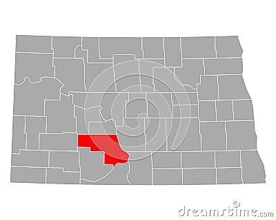 Map Of Morton In North Dakota Vector Illustration | CartoonDealer.com ...