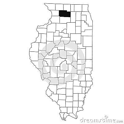 Map Of Ogle County In Illinois State On White Background. Single County ...