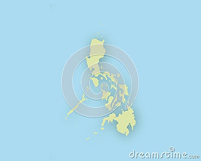 Map Of The Philippines With Shadow Cartoon Vector | CartoonDealer.com ...