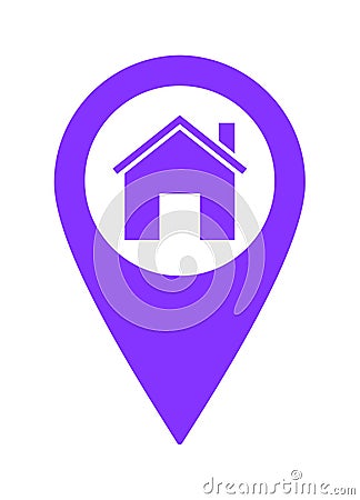 Home Pointer Location Icon Vector Illustration | CartoonDealer.com ...
