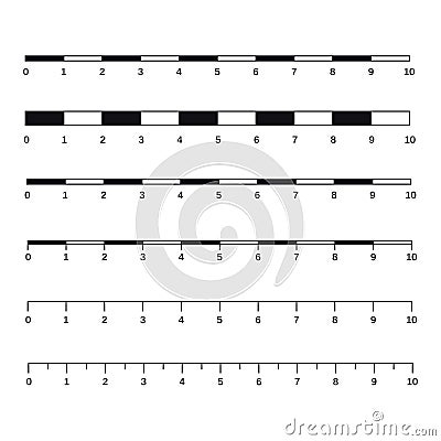 Map Scales Graphics For Measuring Distances. Scale Measure Map V ...