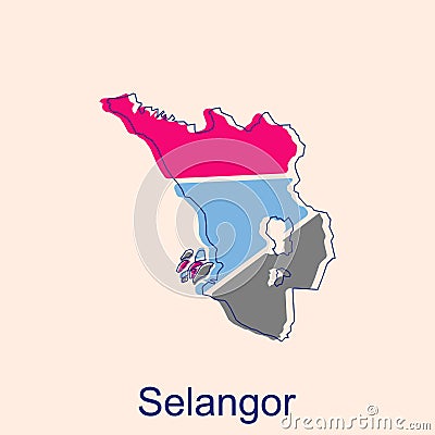 Map Of Selangor Vector Design Template | CartoonDealer.com #283808383