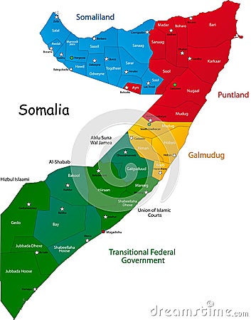 Map Of Somalia Royalty Free Stock Photography - Image: 8933857